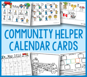 Community Helpers Calendar Cards → Royal Baloo