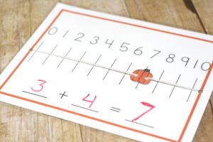 Pumpkin Number Line: Hands On Math → Royal Baloo