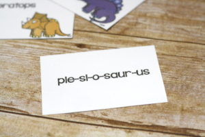 Dinosaur Syllable Challenge Cards for Kids → Royal Baloo