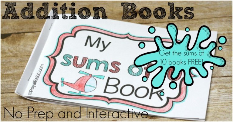 No Prep Addition Booklets for Interactive Math Practice → Royal Baloo