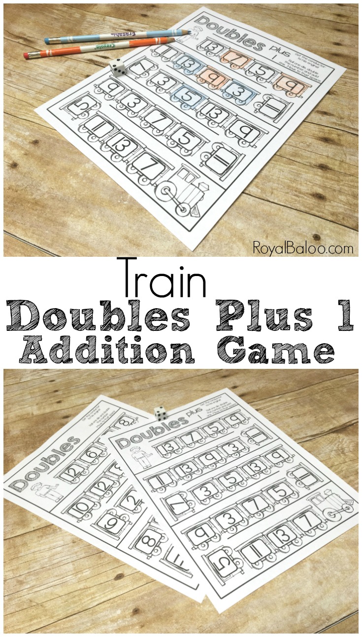 Fun Addition Fact Practice – Train Doubles Plus 1 → Royal Baloo
