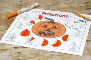 Jack O Lantern Fractions Practice Printables → Royal Baloo