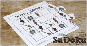 Spooky Halloween SuDoKu Free Printable for Kids → Royal Baloo
