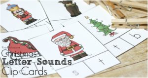 Christmas Letter Sound Practice with Clip Cards → Royal Baloo