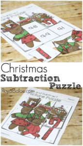 Christmas Subtraction Puzzle for Fun Subtraction Practice → Royal Baloo