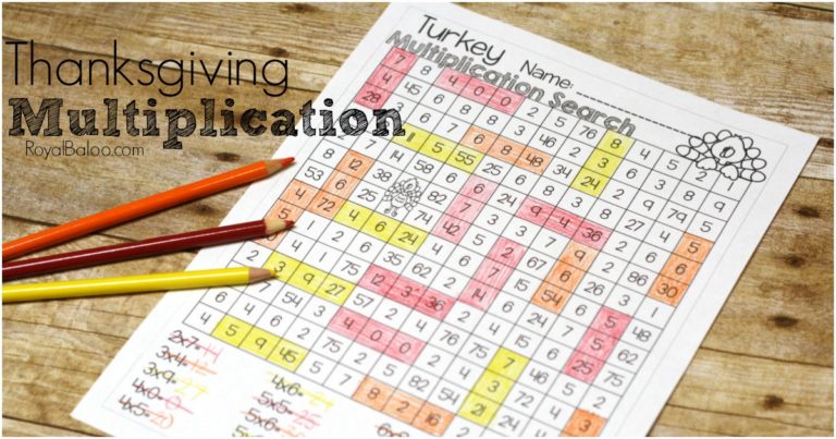 No Prep Thanksgiving Multiplication for Better Fact Practice → Royal Baloo