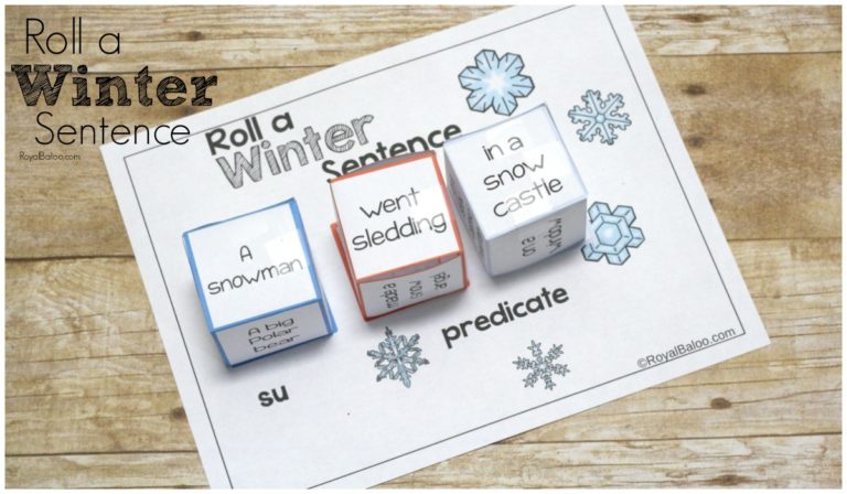 Silly Sentences: Winter Style! Roll a Silly Winter Sentence → Royal Baloo