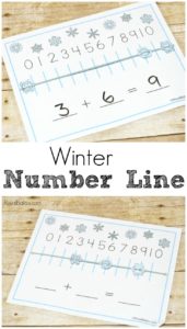 Winter Number Line for Chilly Math Fun → Royal Baloo