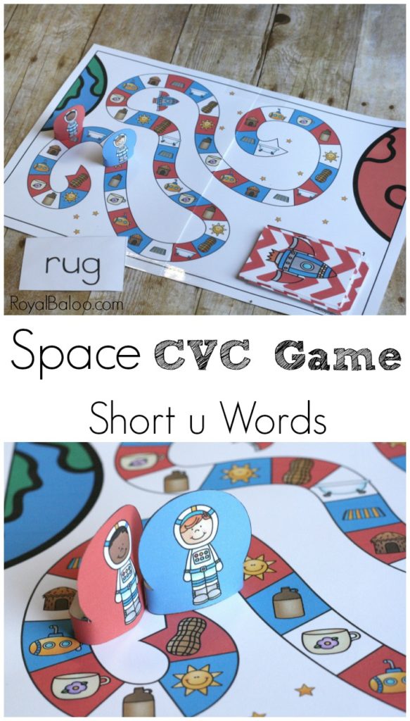 Space CVC Short u Words Game → Royal Baloo
