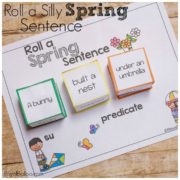 Fun Reading and Writing with Roll a Spring Sentence → Royal Baloo