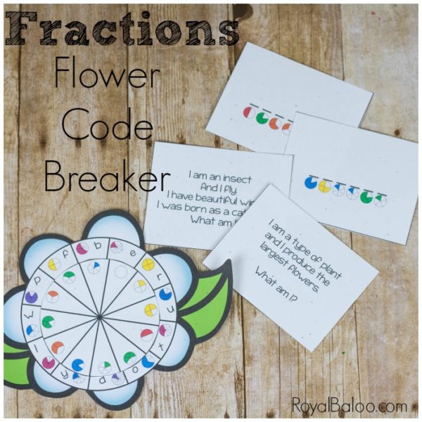 Flower Fractions Code Breaker for Equivalent Fractions Practice → Royal ...