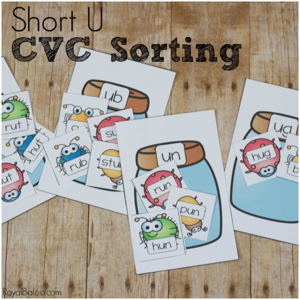 Buggy CVC Short U Word Sort → Royal Baloo