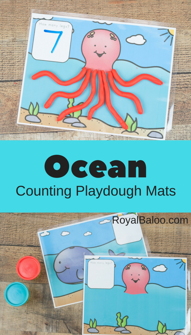 Ocean Playdough Counting Mats → Royal Baloo