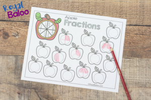 Apple Fractions Worksheets for Beginning Fractions → Royal Baloo