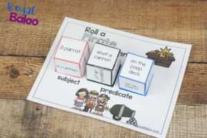 Roll a Silly Pirate Sentence – Reading and Writing Fun → Royal Baloo