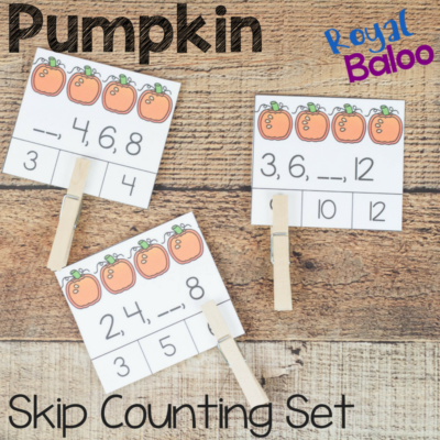 Pumpkin Skip Counting Set for Beginning Multiplication Fun → Royal Baloo