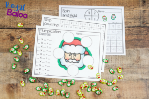 Christmas Mini Eraser Math Sets for Santa and Candy Canes → Royal Baloo