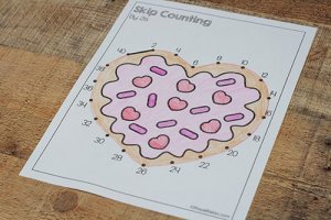 Valentines Day Skip Counting Dot to Dot → Royal Baloo