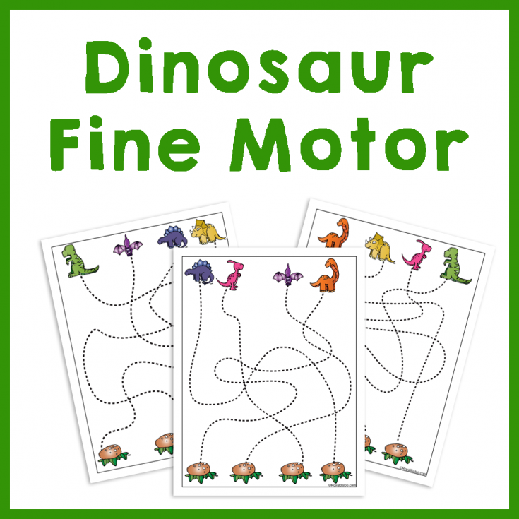 Dinosaur Fine Motor Mazes → Royal Baloo