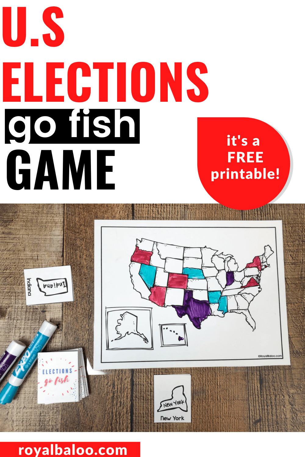 Elections Printable Game for Kids → Royal Baloo