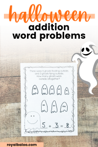 Halloween Addition Word Problem Printables → Royal Baloo
