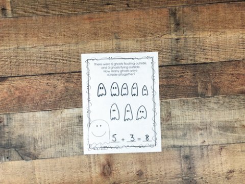 Halloween Addition Word Problem Printables → Royal Baloo