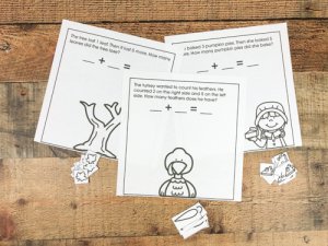 Thanksgiving Addition Word Problem Worksheets → Royal Baloo
