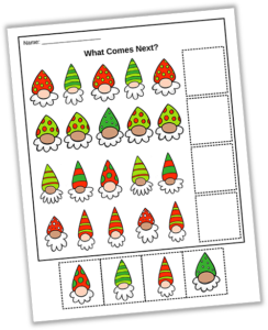 Christmas Gnome Preschool Pack → Royal Baloo