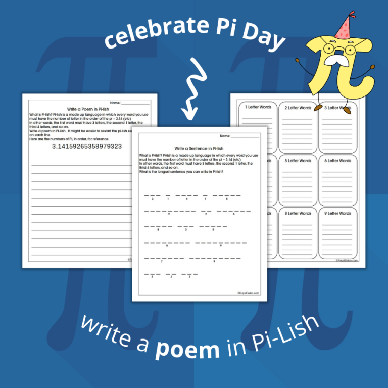 Celebrate Pi Day by Writing in Pi-Lish → Royal Baloo