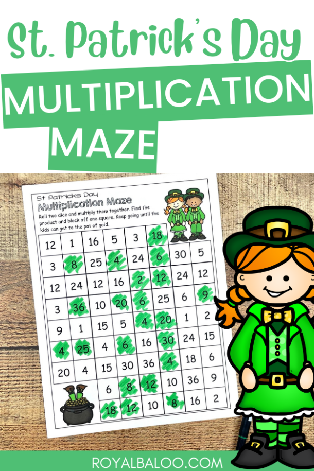 St Patrick’s Day Multiplication Maze → Royal Baloo