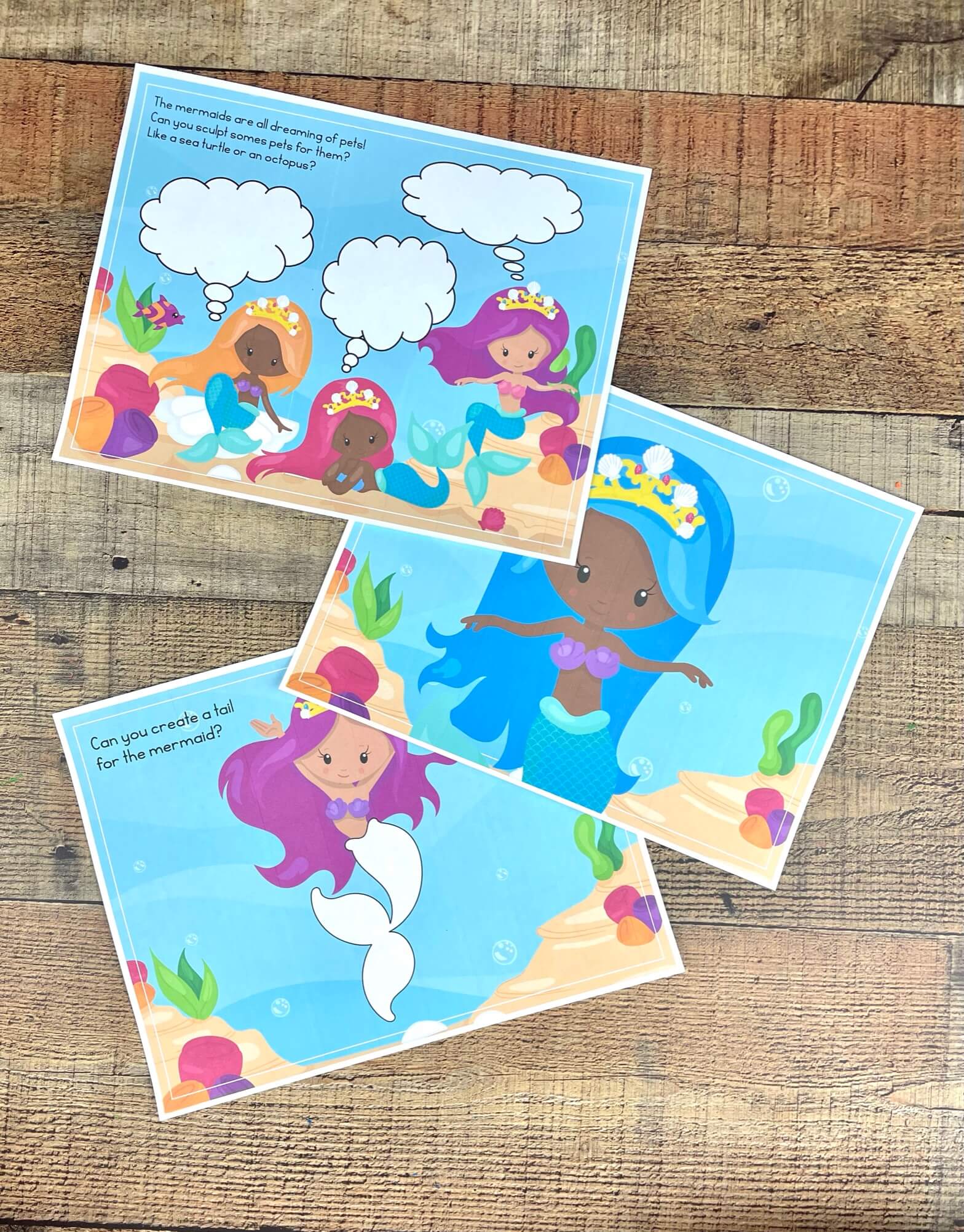 Mermaid Playdough Adventures at Your Fingertips: Printable Playdough ...