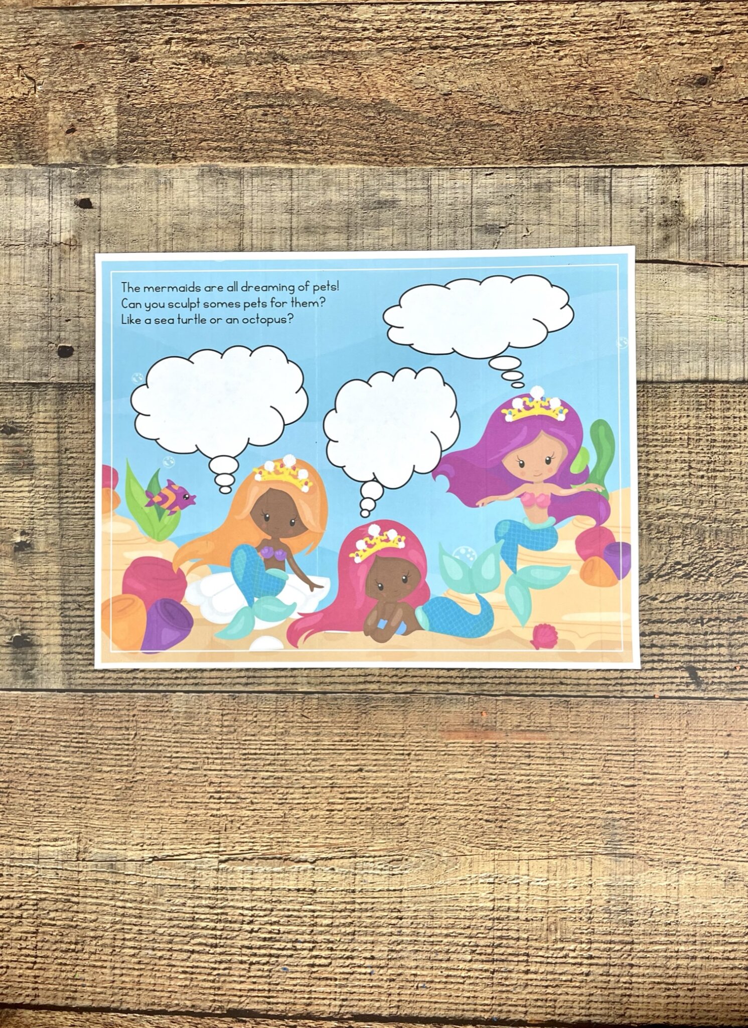 Mermaid Playdough Adventures at Your Fingertips: Printable Playdough ...