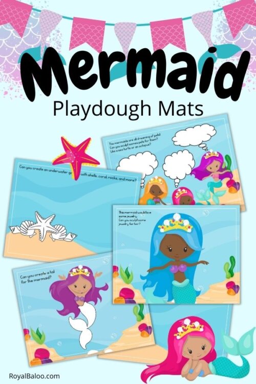 Mermaid Playdough Adventures at Your Fingertips: Printable Playdough ...