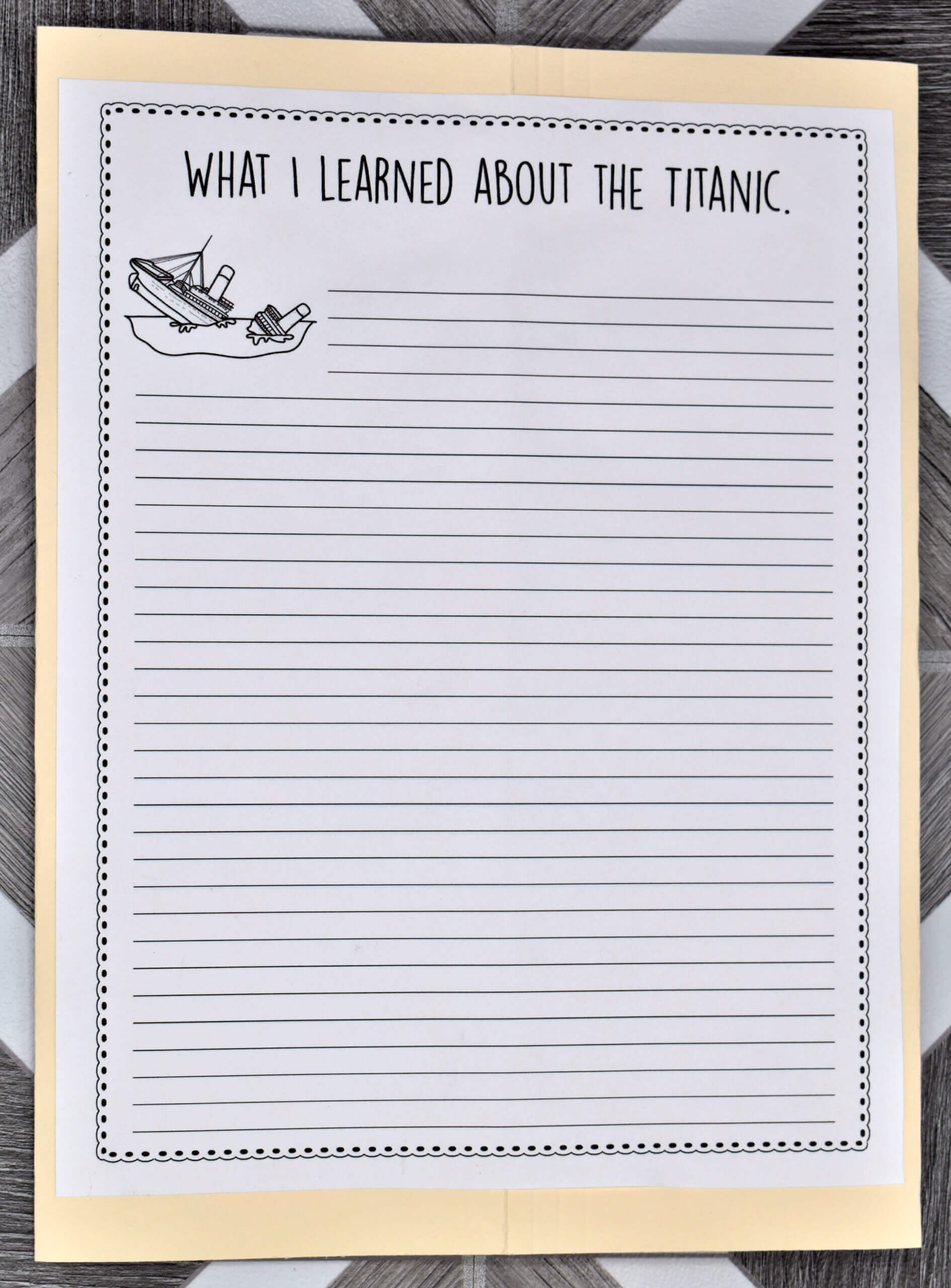 Printable Titanic Lapbook: Exploring History with a Hands-On Learning ...